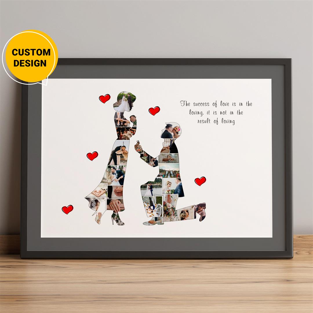 Personalized Proposal Wall Art Collage Gift for Couples – CollagemasterCo