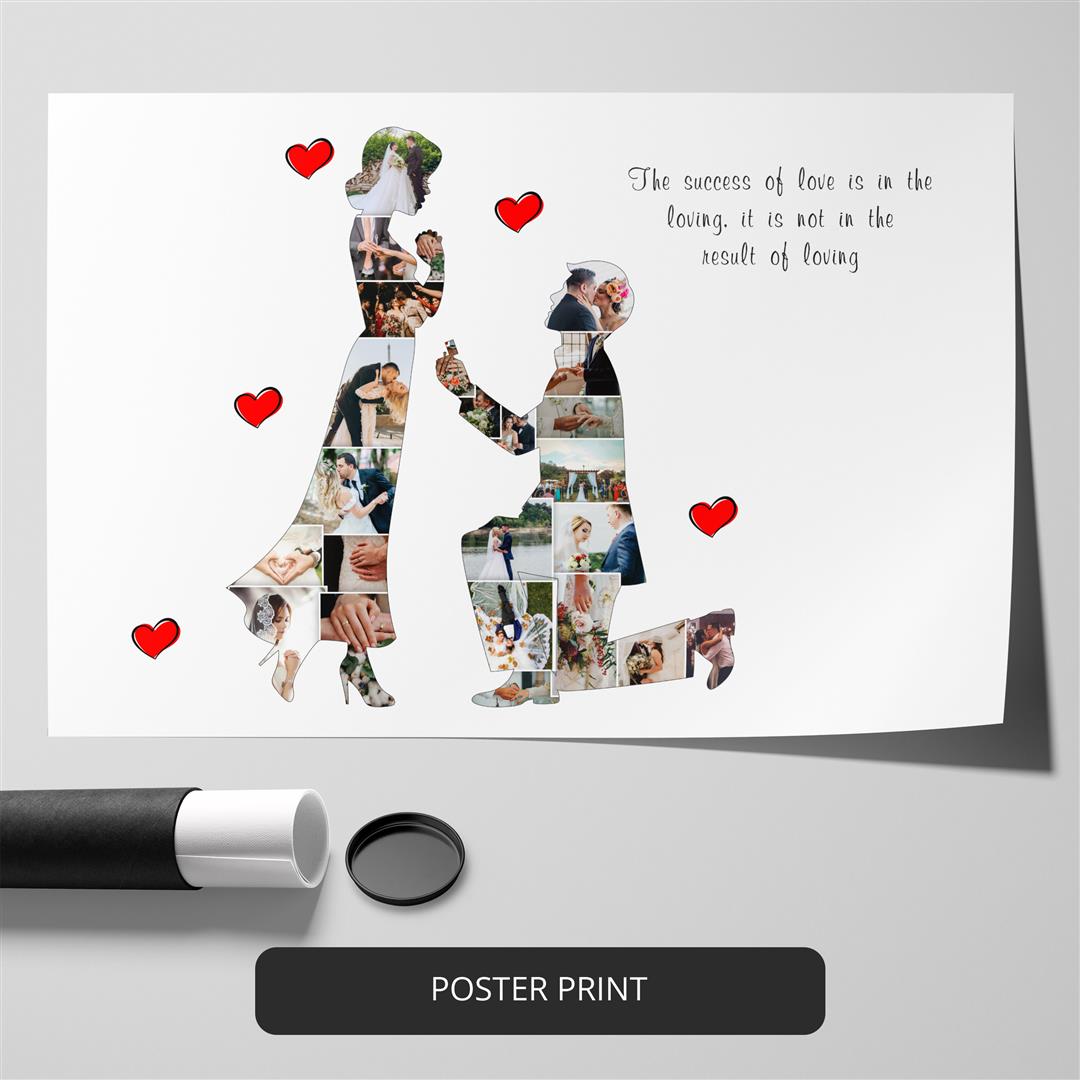 Personalized Proposal Wall Art Collage Gift for Couples – CollagemasterCo