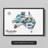 Custom Photo Collage Wall Decor Map Of Australia Gift