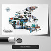 Personalized Canada Country Map Themed Collage Decor Gift – CollagemasterCo