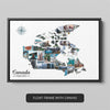 Personalized Canada Country Map Themed Collage Decor Gift