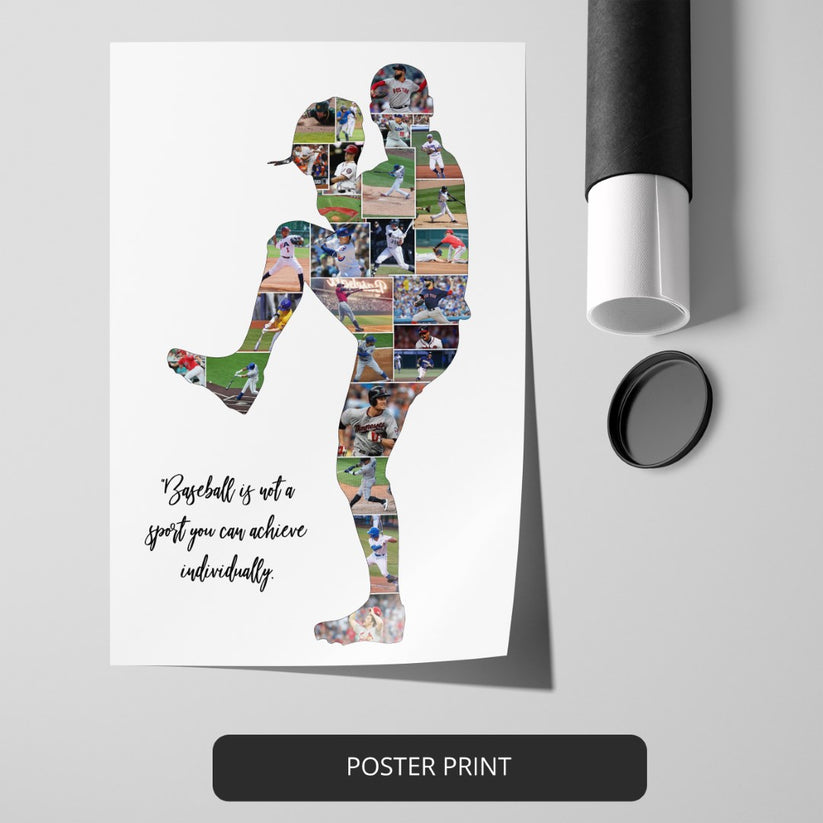 Buy Custom Photo Collage Gift for Baseball Player Online – CollagemasterCo