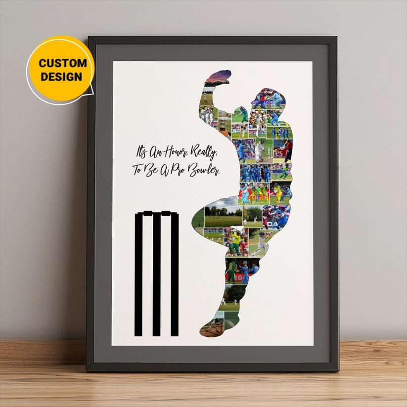 Buy Custom Fun Cricket Photo Collage Gift For Fans Online – CollagemasterCo